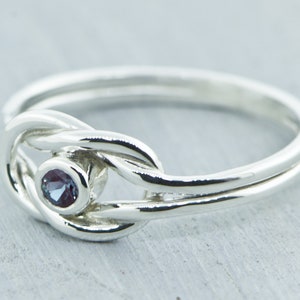 April Birthstone Ring, Sterling Silver Purity Ring, Promise Ring for ...