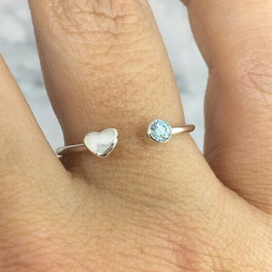 April Birthstone Ring, Promise Ring for Her, Valentine's Day Birthstone ...