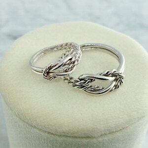 Infinity Knot Ring, Wedding Band Set, Infinity Knot Wedding Band Set ...