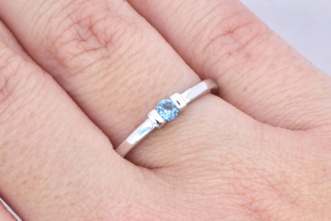 December Birthstone Jewelry Single Birthstone Ring Blue - Etsy