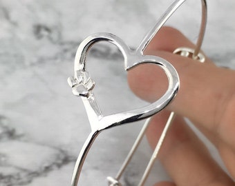 Paw Print Heart Tac Pins for Animal Rescue Fundraising, Animal Lovers ...