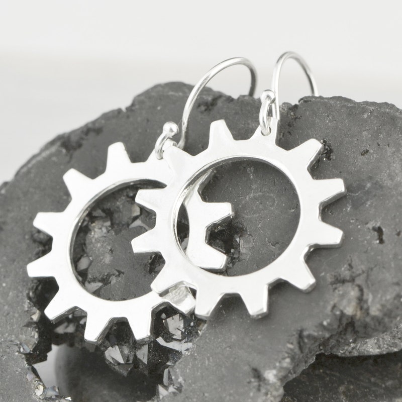 Gear Earrings - Etsy