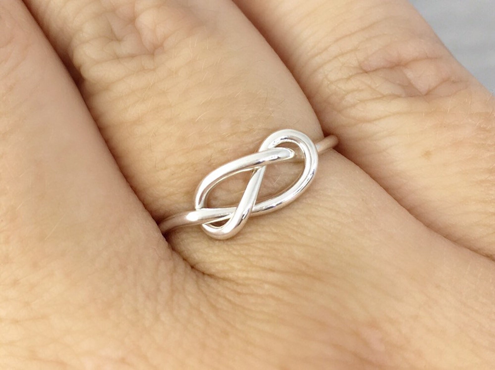 Thin Celtic Knot Ring Infinity Knot Ring Figure 8 Ring - Etsy Italia