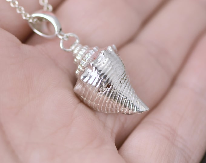 Sterling Silver Conch Shell Pendant, Sea Shell Necklaces in Silver, 384 ...