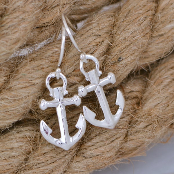 Anchor Earrings - Etsy