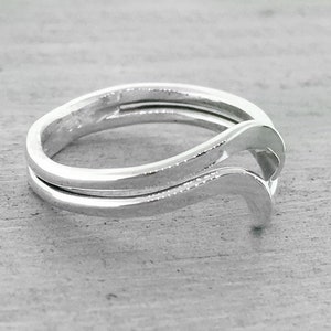 Double Wave Ring, Wave Band, Silver Jewelry, Sterling Silver Ring Band, Handmade Ring, - Etsy