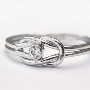 April Birthstone Ring, Sterling Silver Purity Ring, Promise Ring for ...