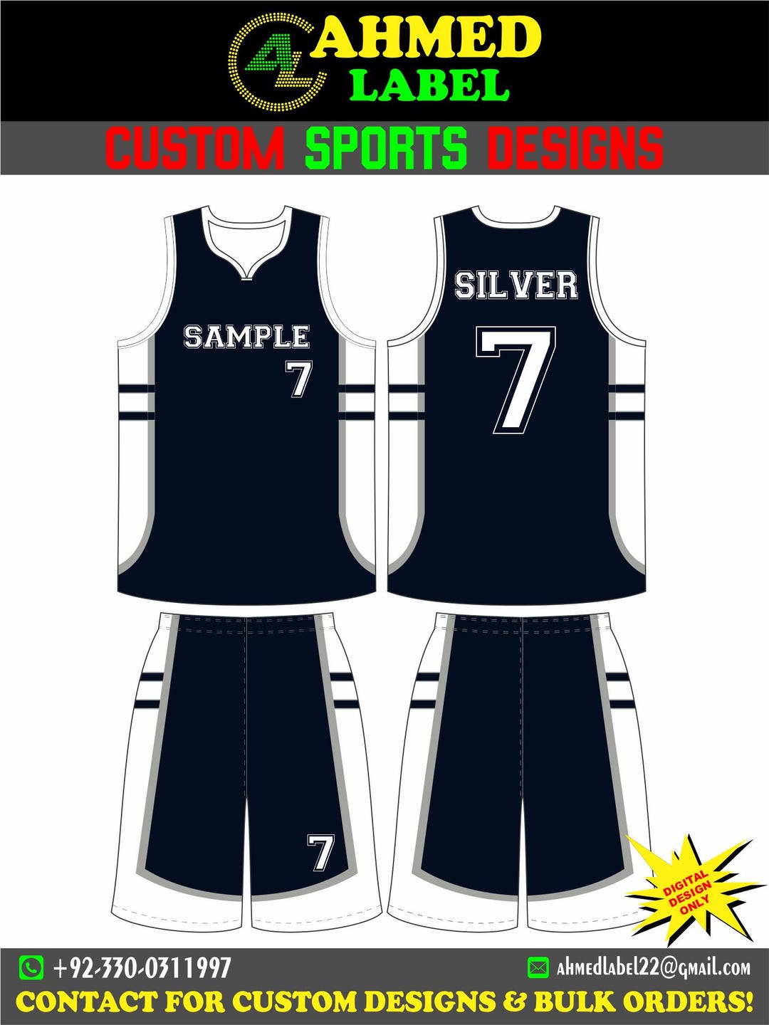 Basketball Uniform Template–custom Team Jersey & Shorts Design-editable ...