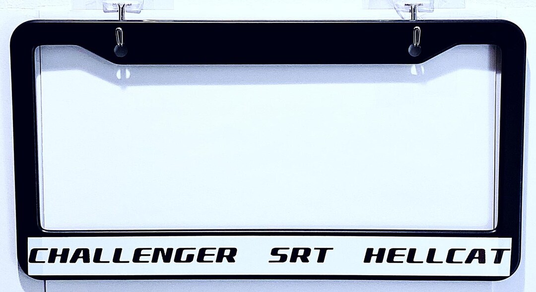 Challenger SRT Hellcat Black Metal License Plate Frame - Etsy