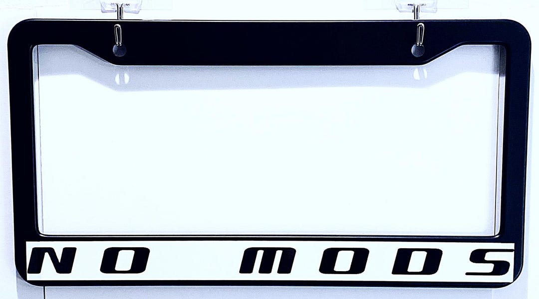 No Mods Black Metal License Plate Frame - Etsy