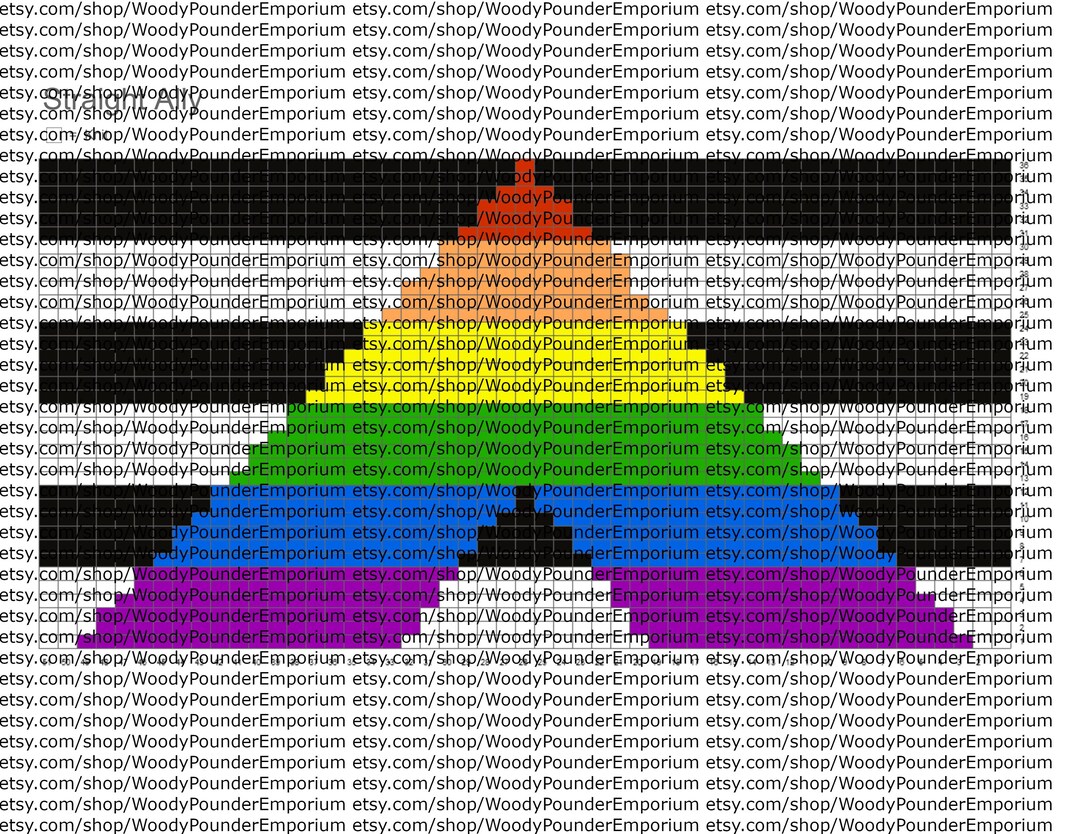 Straight Ally Pride Flag ***KNITTING CHART ONLY*** - Etsy