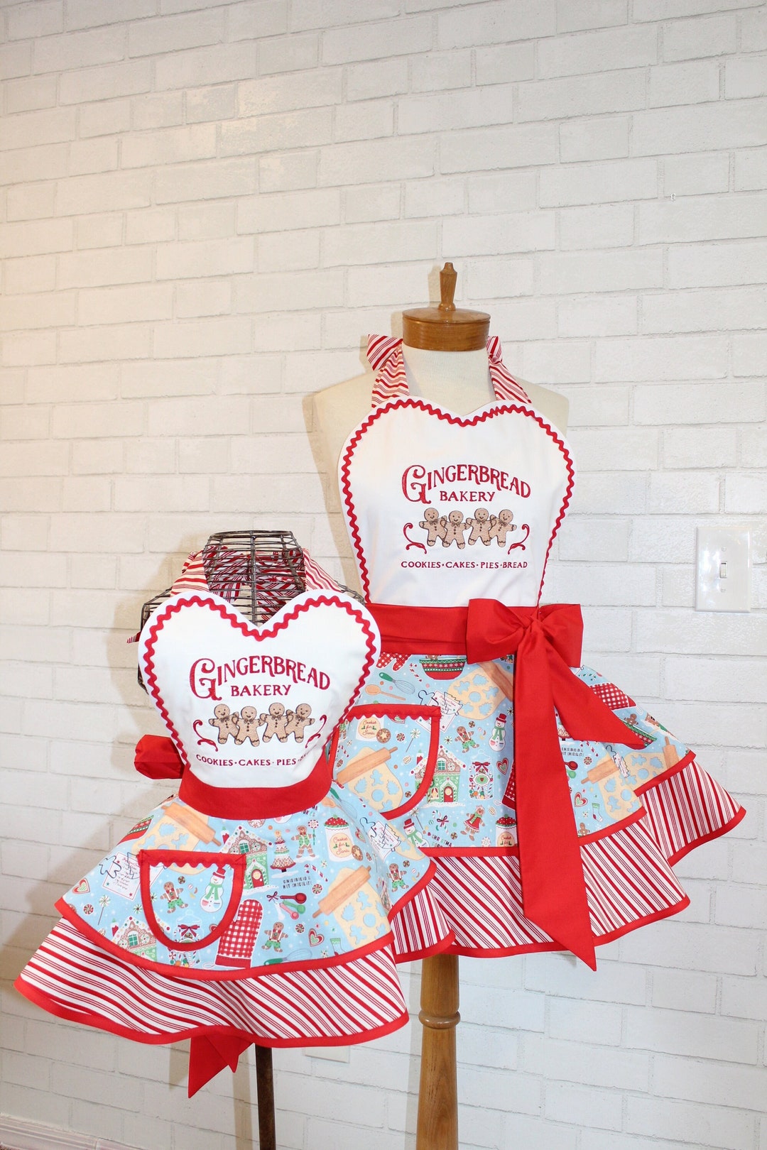 Mommy & Me Gingerbread Apron Set: Custom Embroidered Baking Aprons, Now ...