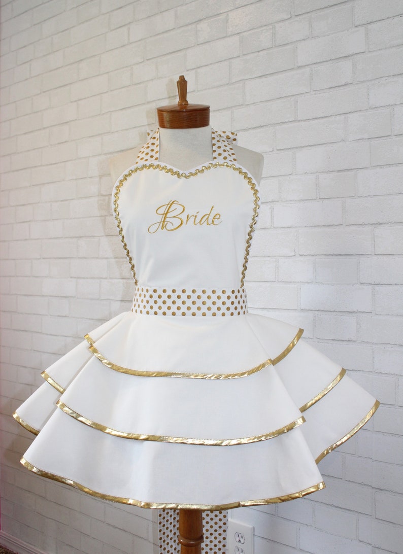 BRIDE Retro Apron//bridal Shower//wedding//bachelorette - Etsy