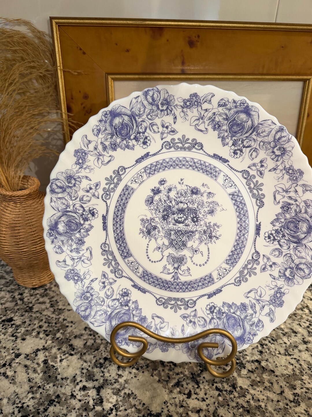 Vintage Arcopal Blue Floral Plate – France, C. 1970s - Etsy