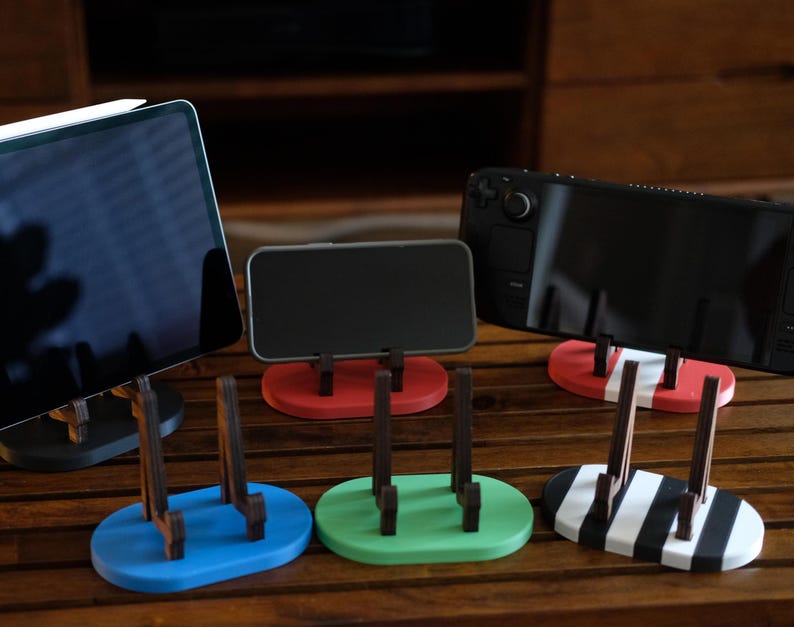 Phone Stand | Walnut Plywood + 3D Printed Base,| Phones, Gaming ...
