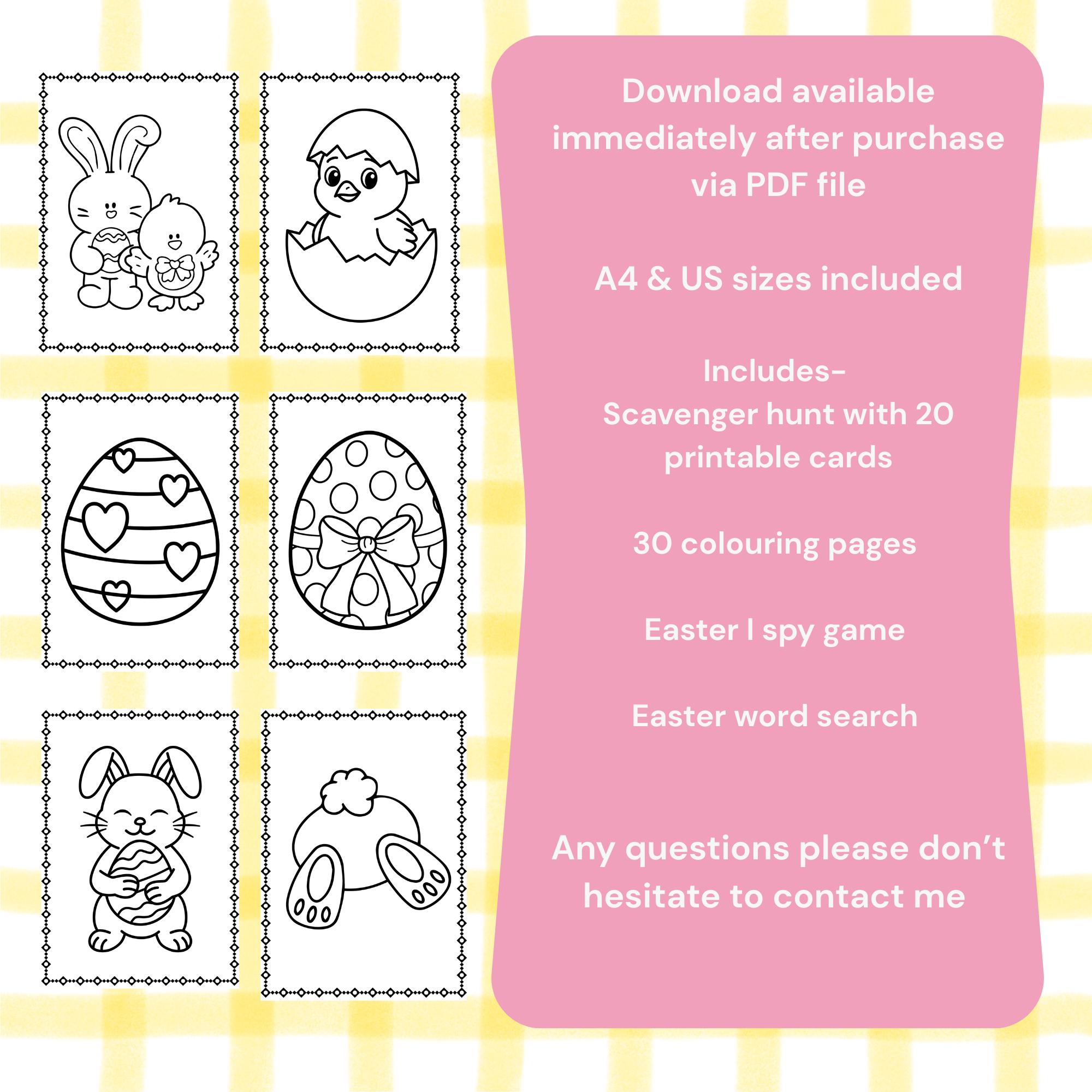 Easter Activity Bundle Printable | Kids Easter Games Pack | Easter ...