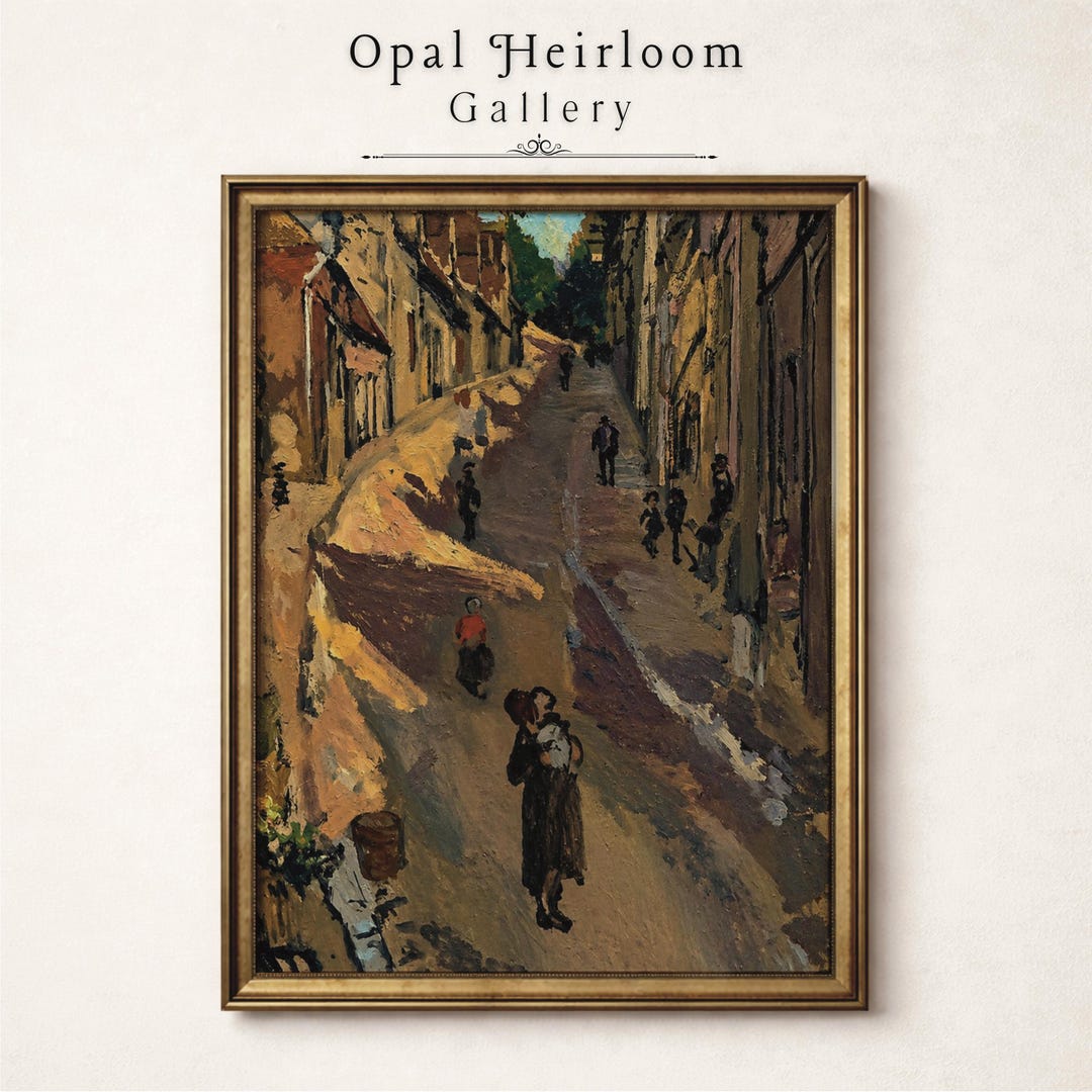 Vintage French Street Scene: PRINTABLE Digital Download, Impressionist ...