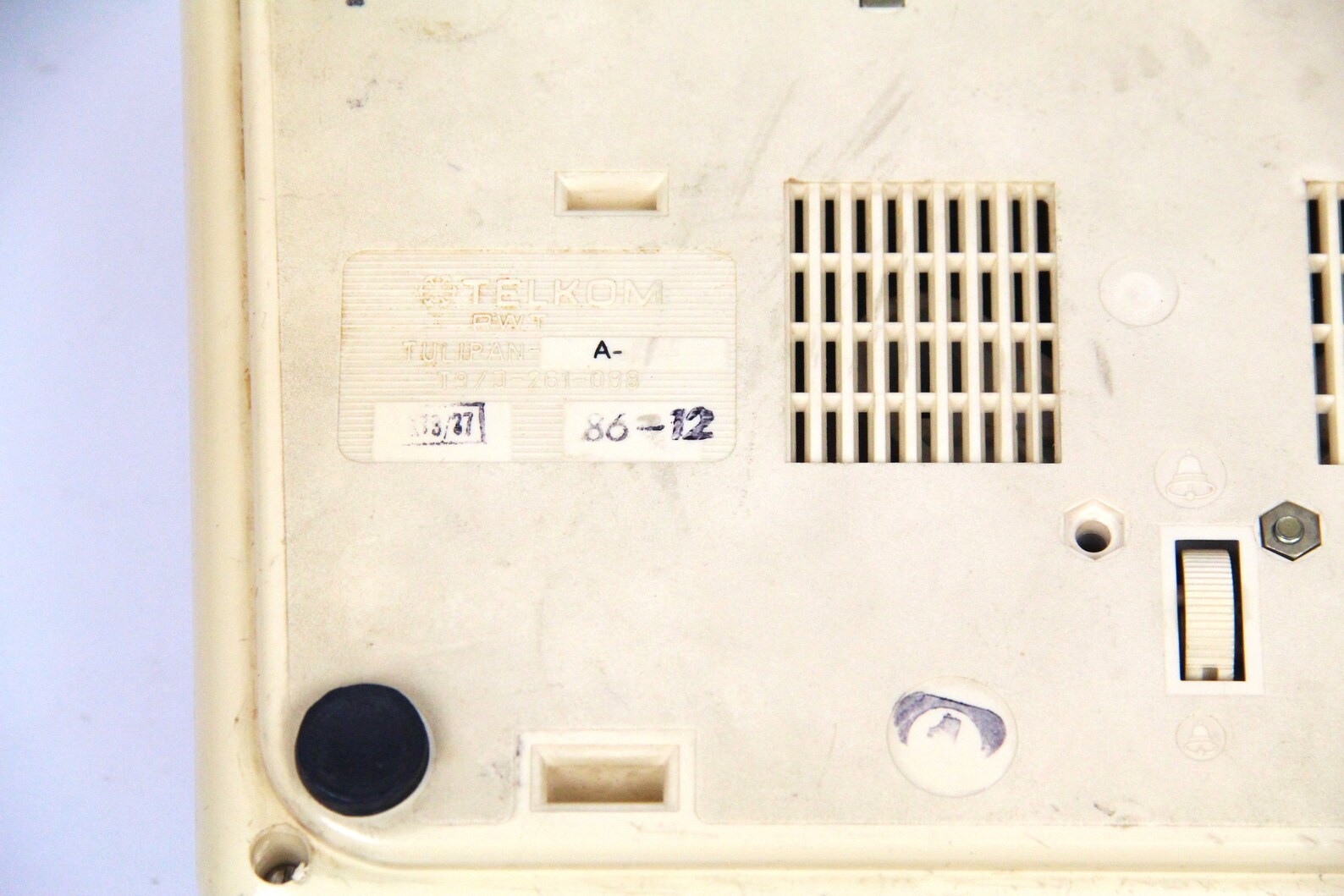 Vintage Rotary Telephone 80s Vanilla Double Color, Dial Desk Phone ...