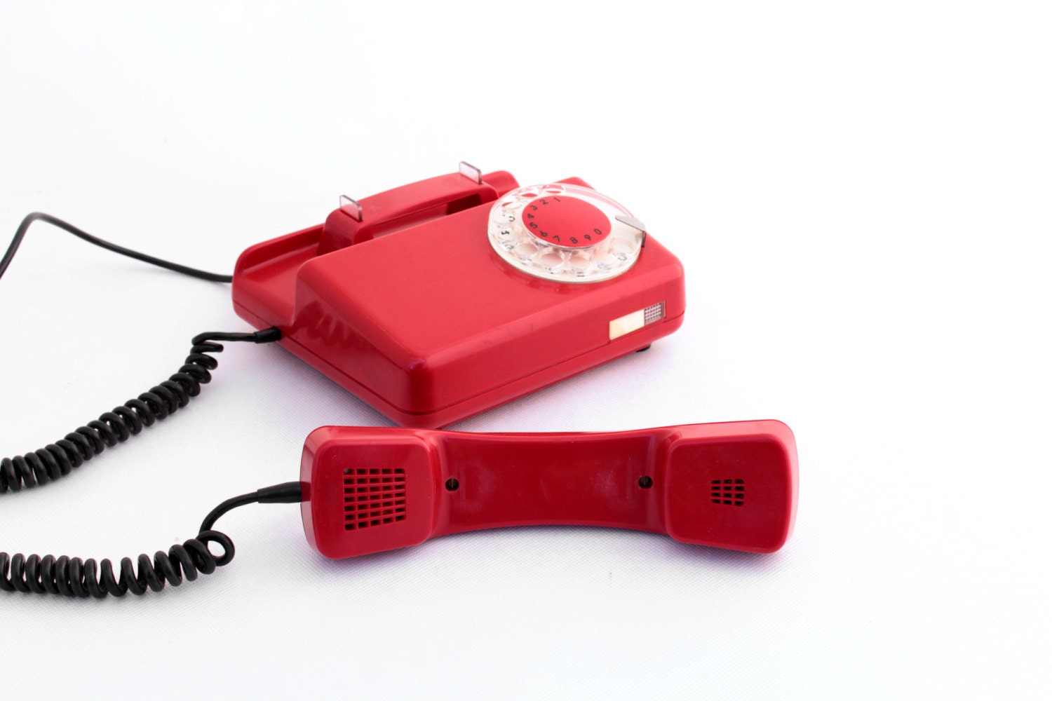 Vintage Red Rotary Telephone From 70s Red Telephone Unique - Etsy