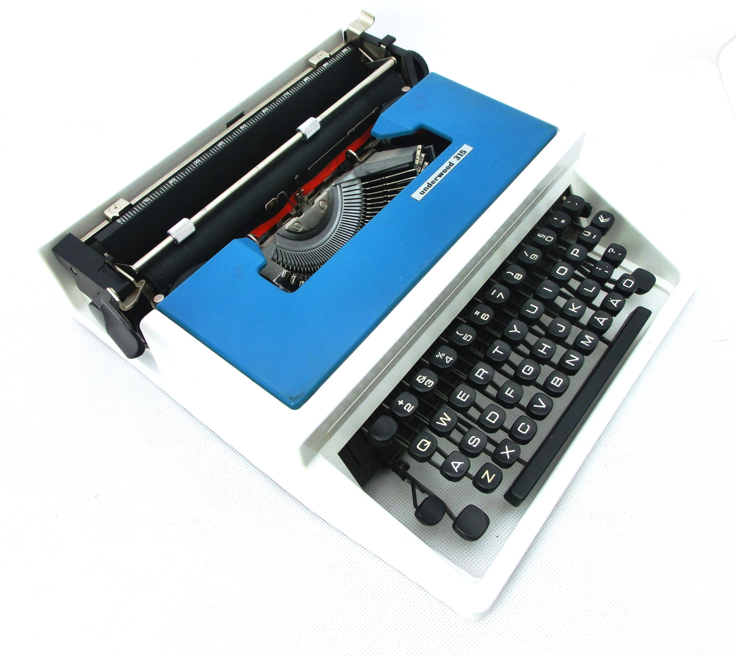 Underwood 315 Manual Vintage Typewriter, Blue / Turquoise / White ...