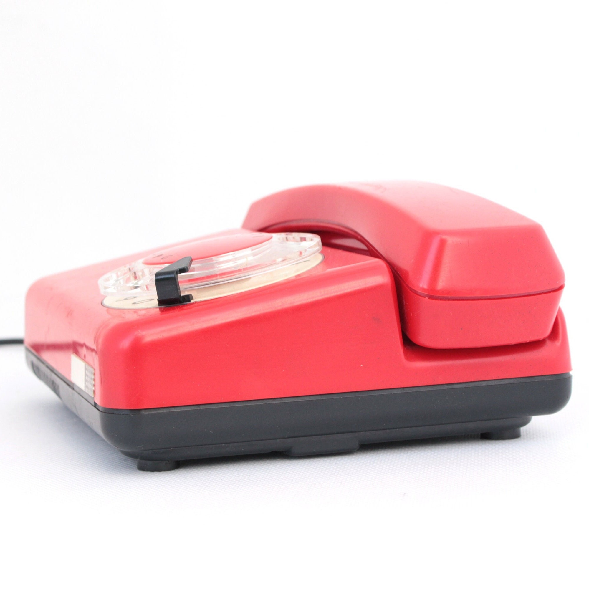 Vintage Red Rotary Telephone From 70s, Red Telephone Tulipan, Unique ...