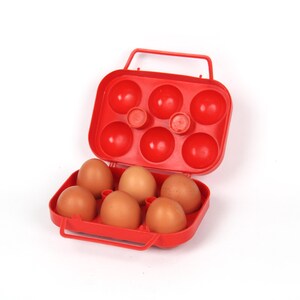 Vintage Red Egg Holder Box, 80s German Plastic Egg Basket, Retro ...