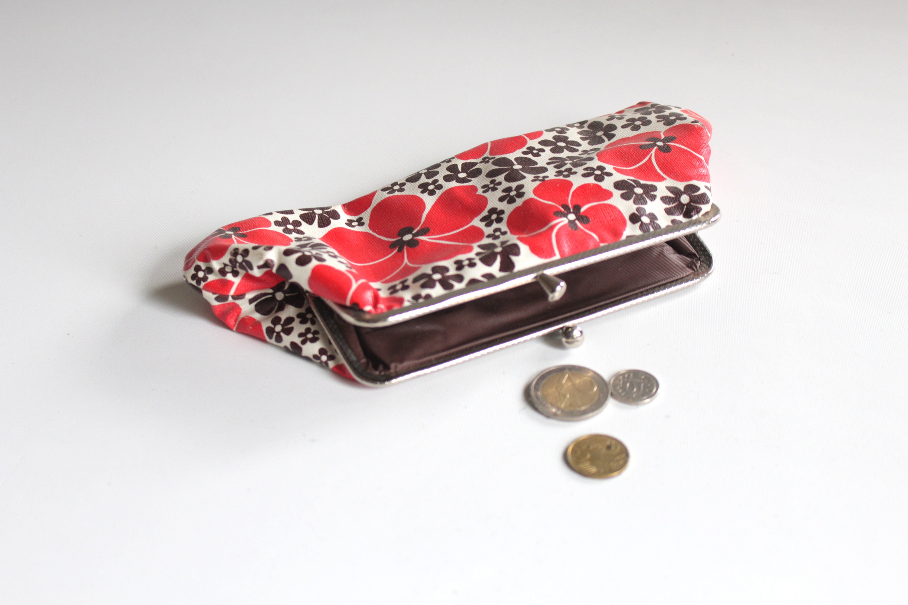 Vintage Plastic Fantastic Floral Coin Purse 70s, Vinyl Wallet for Her ...