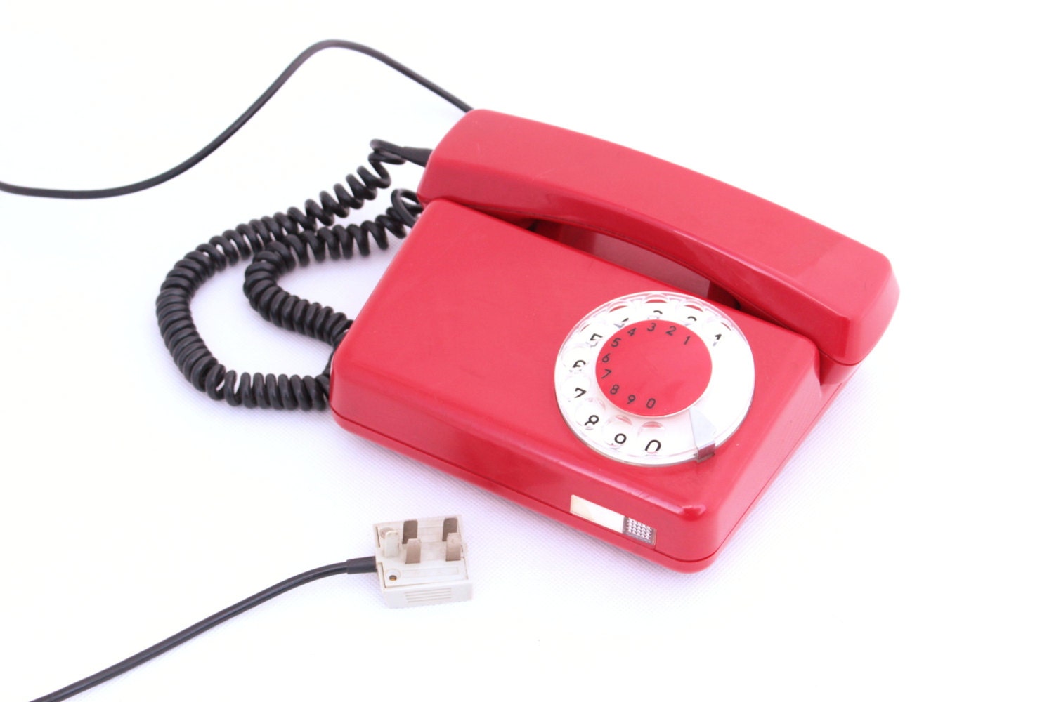 Vintage Red Rotary Telephone From 70s Red Telephone Unique - Etsy