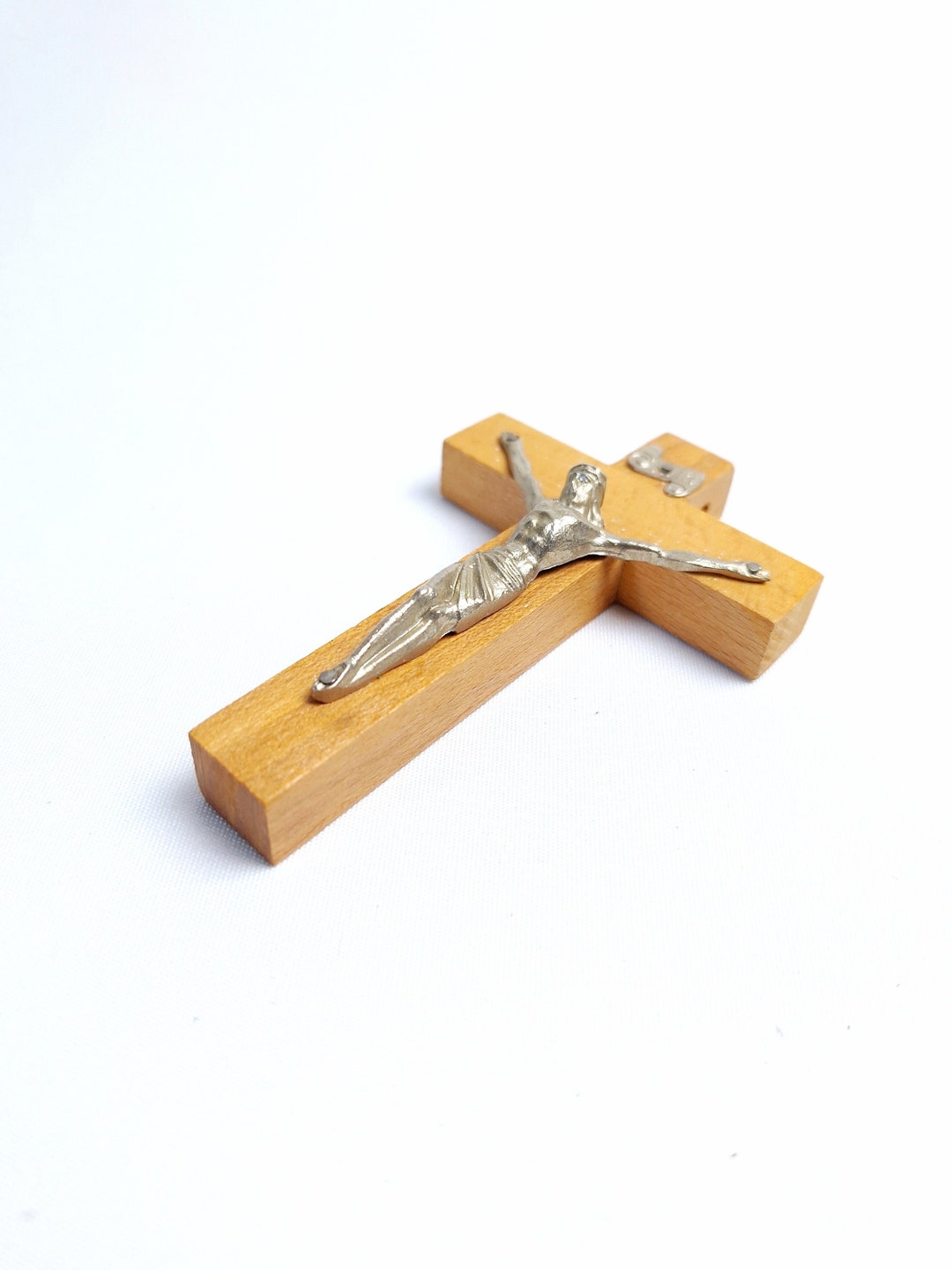 Small Wooden Crucifix Vintage 1970s - Wall Hanging, Made in Poland ...