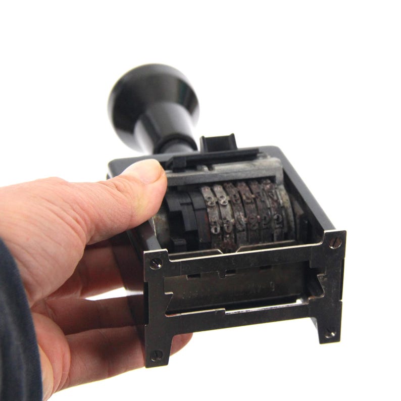 Vintage Reiner B6K Numbering Machine | Antique Metal Stamp ...