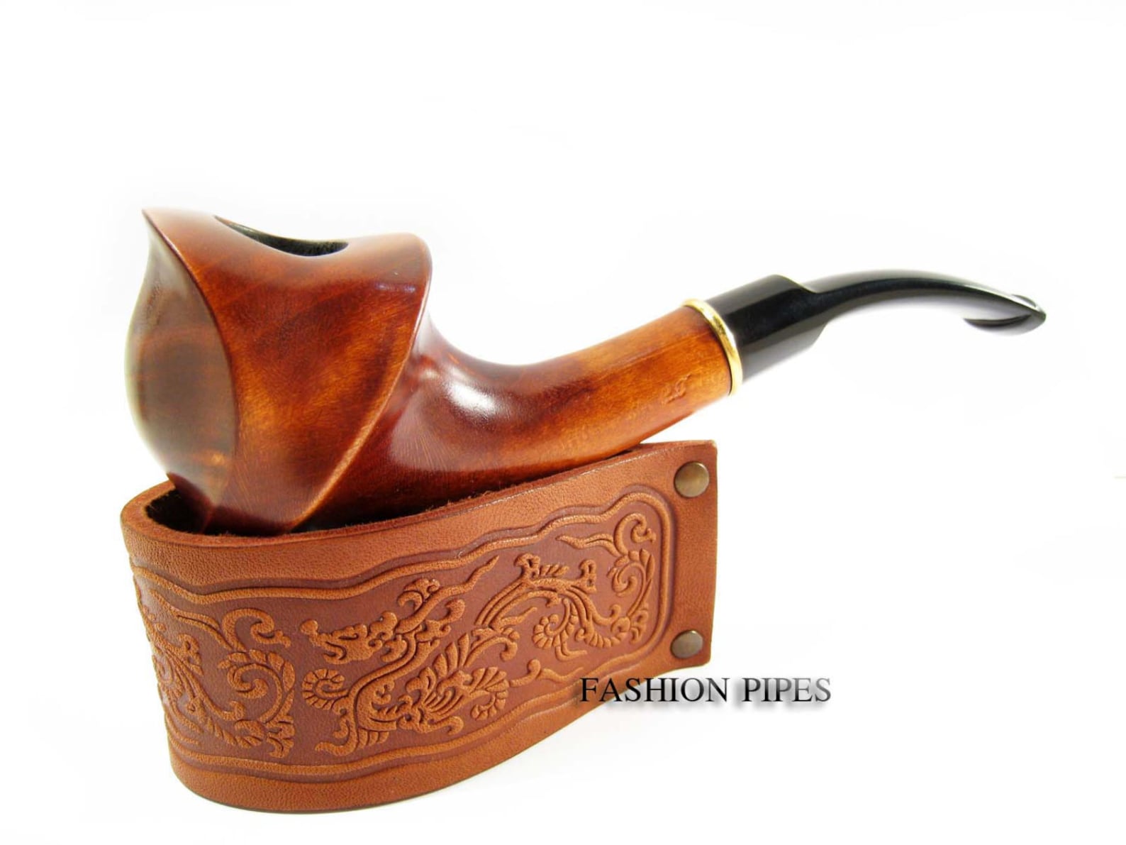 New Genuine Leather Pipe Stand Rack Holder Rest for Tobacco Smoking ...