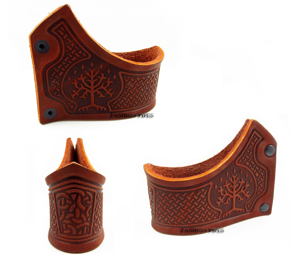 New Genuine Leather Pipe Stand Rack Holder Rest for Tobacco Smoking ...