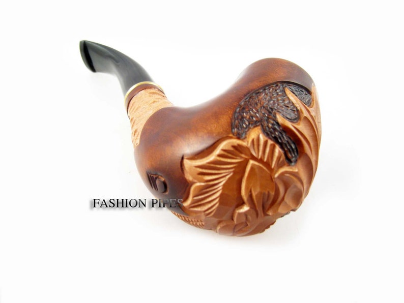 New Tobacco Pipe Set Carved Dragon Pipe Pear Root | Etsy