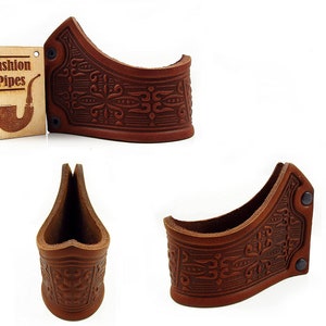New Genuine Leather Pipe Stand Rack Holder Rest for Tobacco Smoking ...