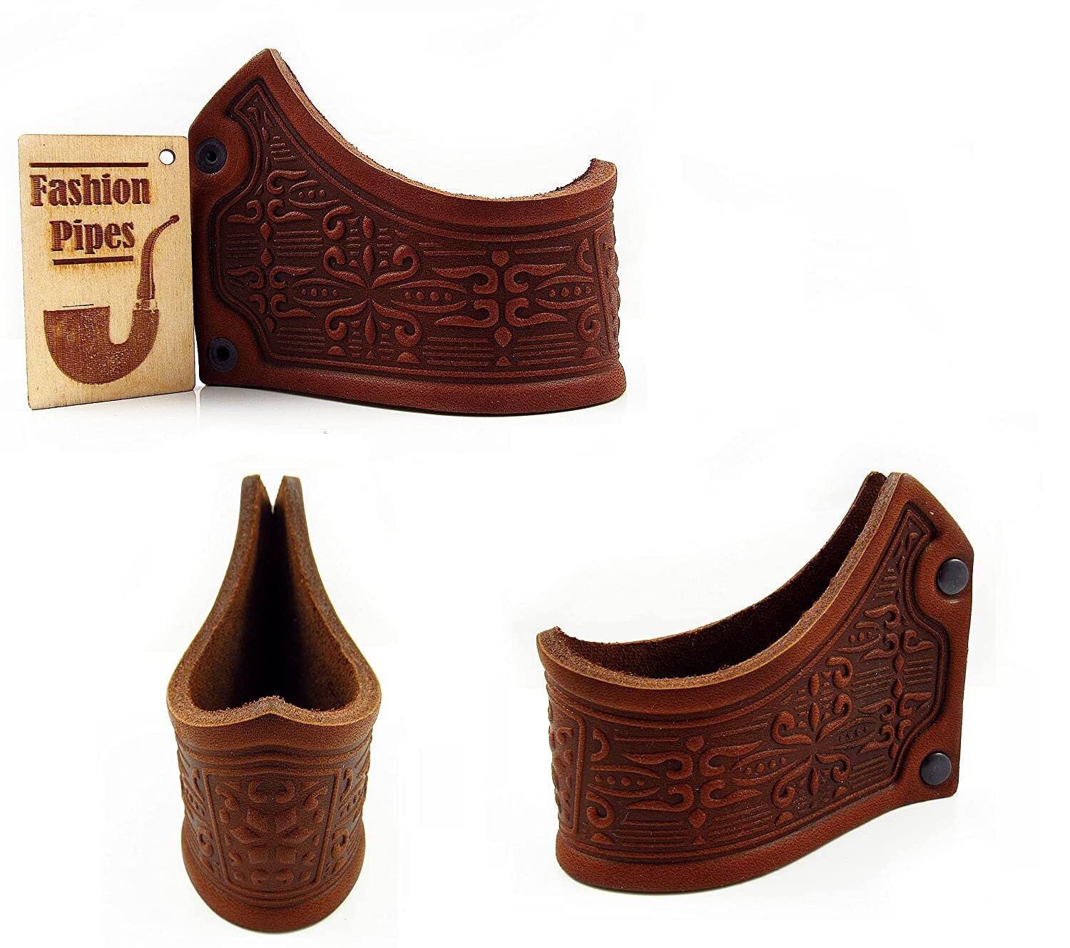 New Genuine Leather Pipe Stand Rack Holder Rest for Tobacco Smoking ...
