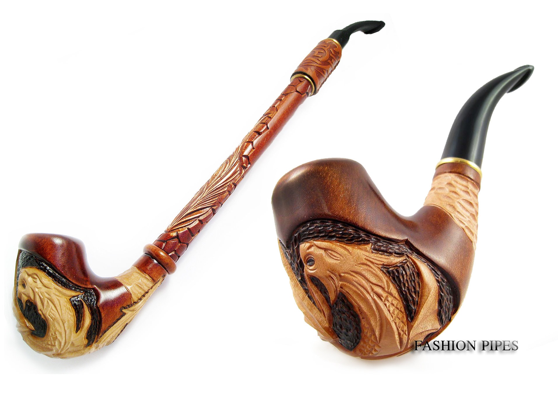 New Tobacco Pipe Set Carved Dragon Pipe Pear Root | Etsy