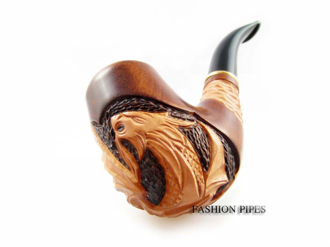 New Tobacco Pipe Set Carved Dragon Pipe Pear Root | Etsy