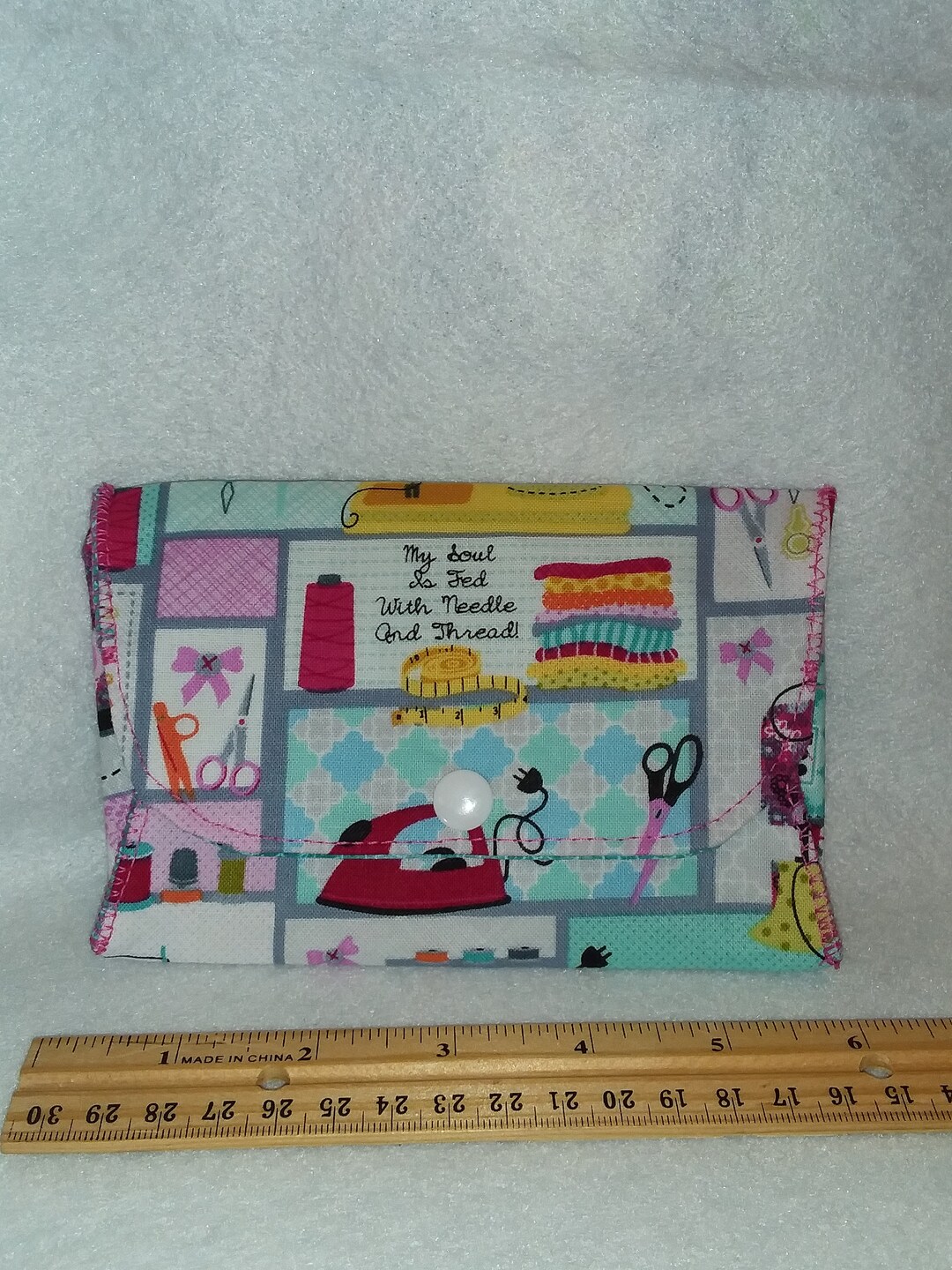 Snap Closure Pouch - Sewing Themed - Etsy