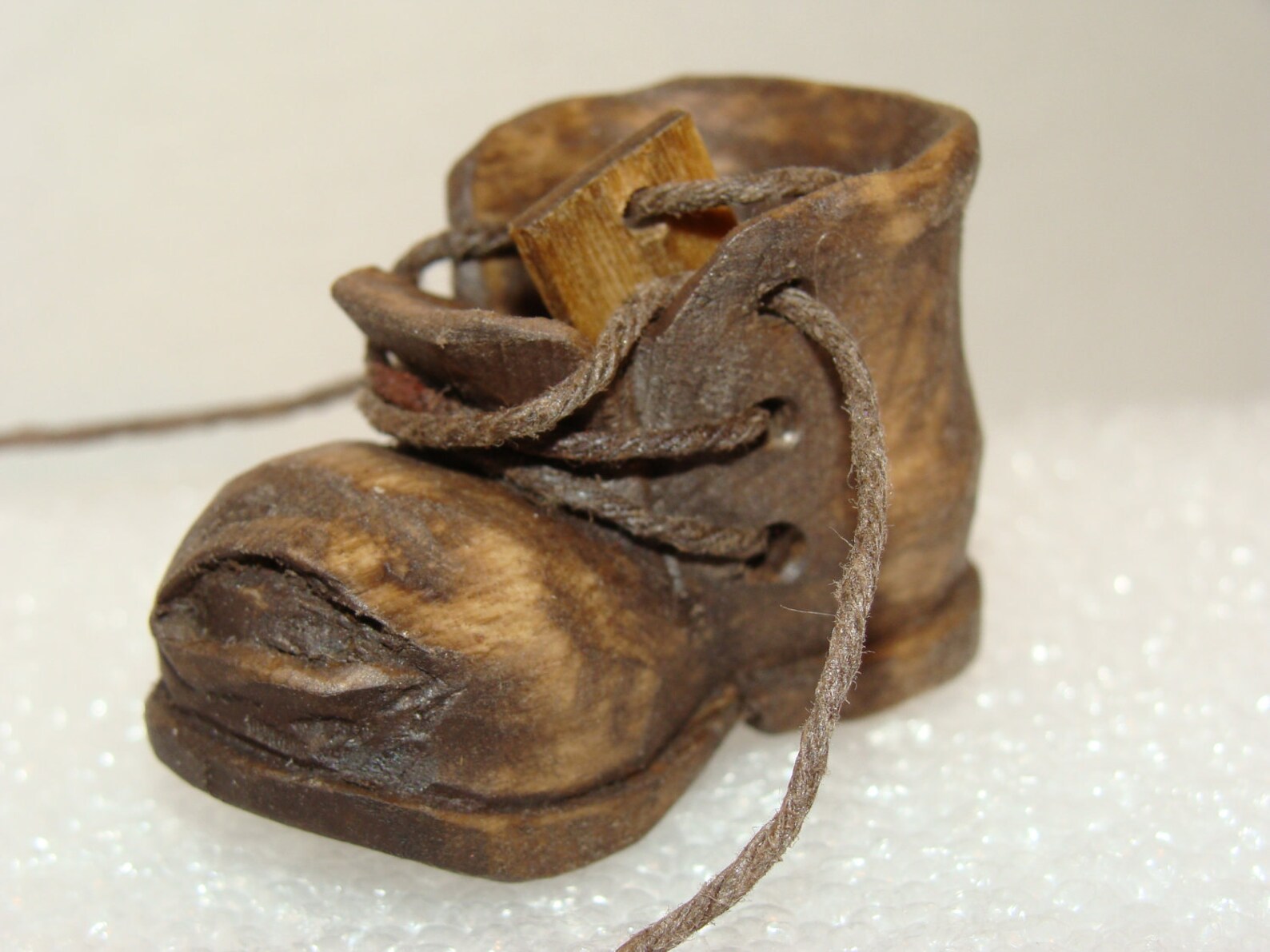 Hand Carved Old Boot Ornament - Etsy