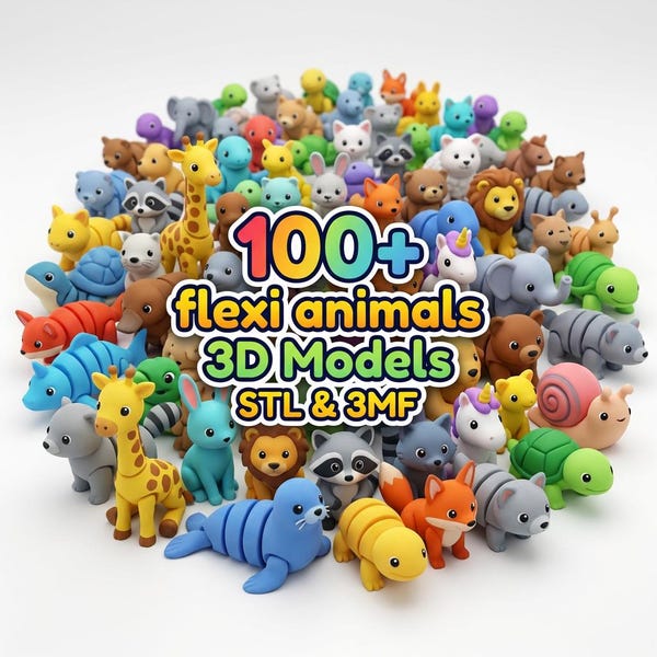 Mini 3d Printed Animals - Etsy