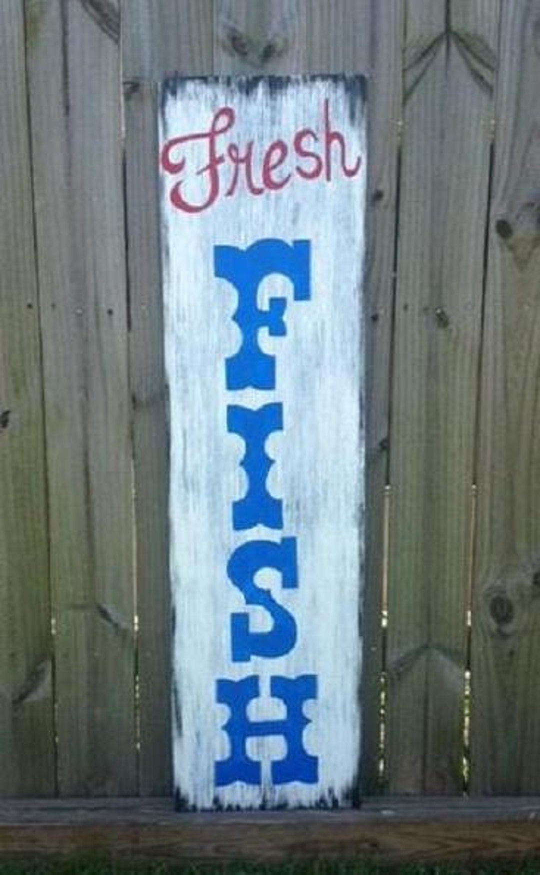 Fresh Fish Sign / Beach Decor / Fishing Camp Sign - Etsy