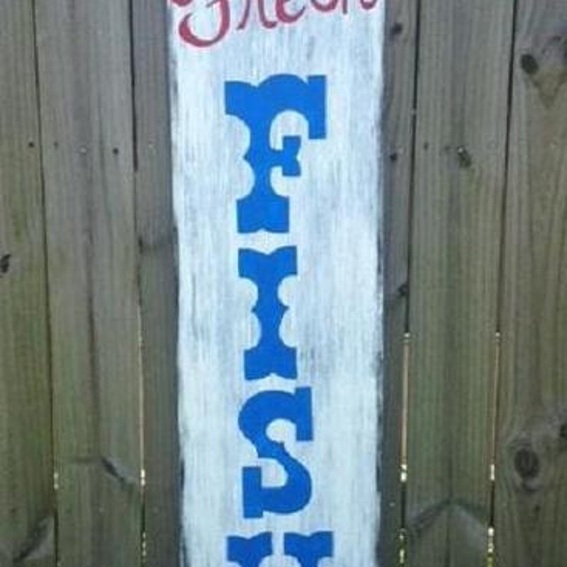 Fresh Fish Sign - Etsy