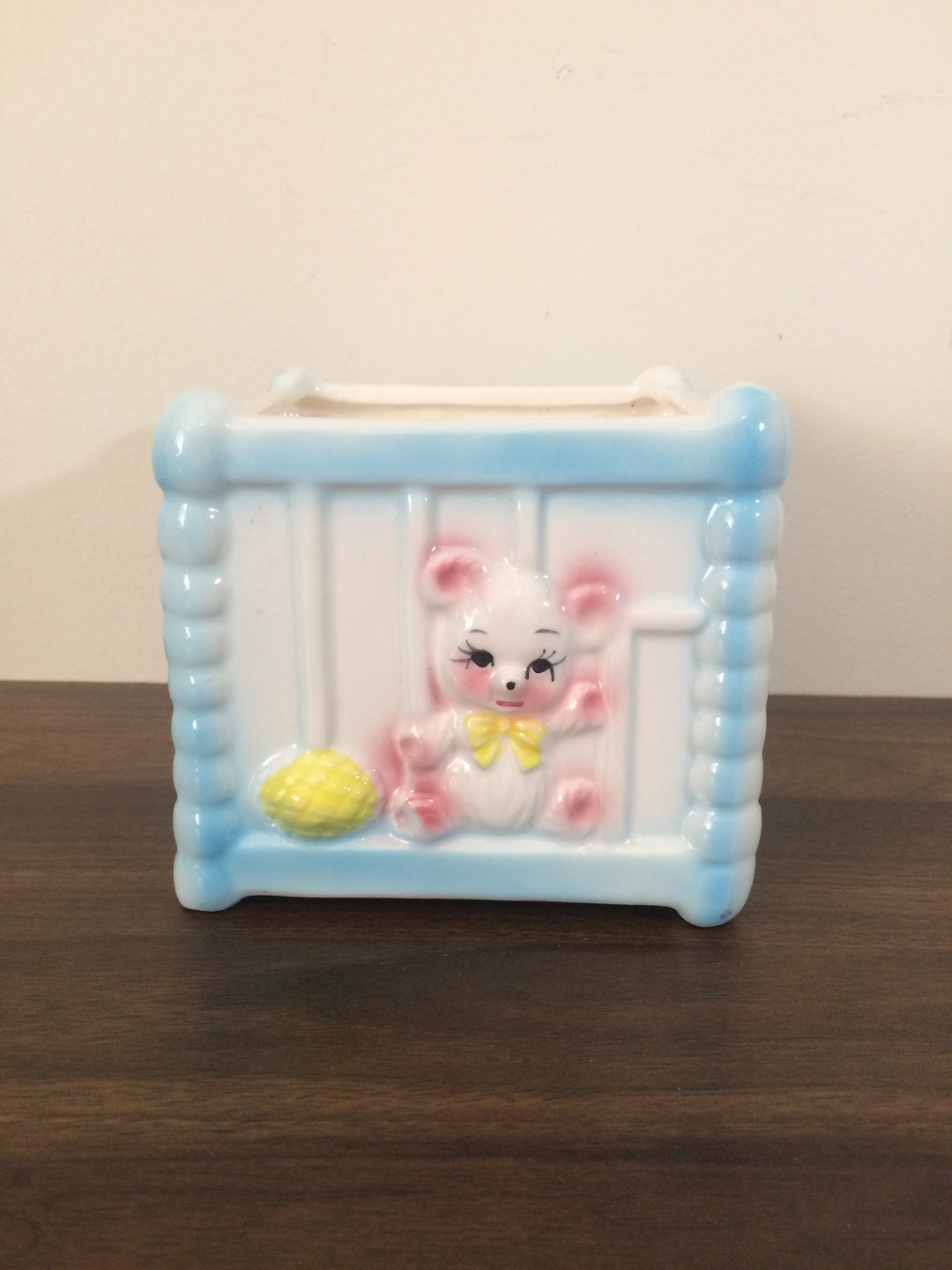 Vintage Playpen Planter Midcentury Giftwares Co., Baby Bear, Nursery ...