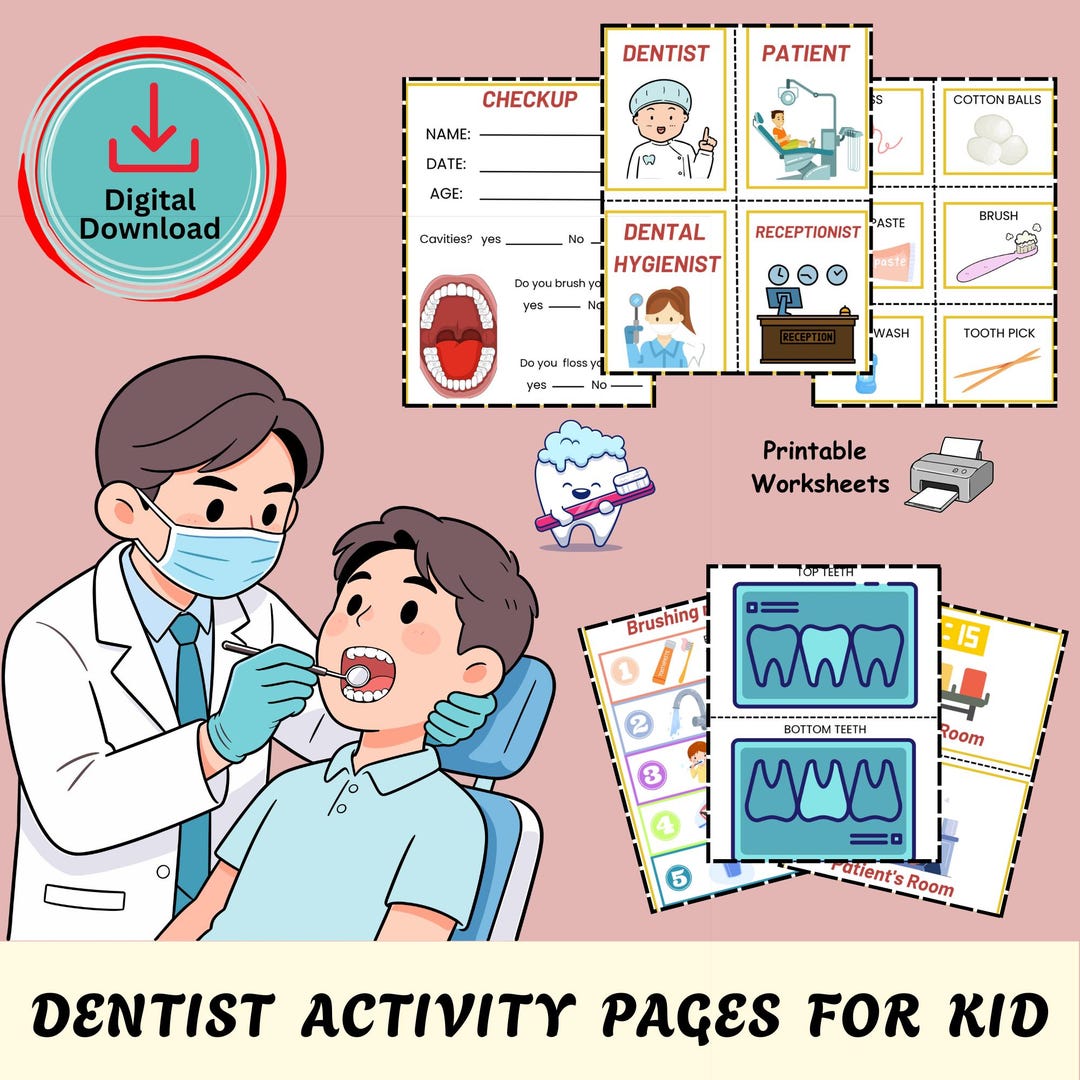 Dental Health Preschool Printable Teeth Brushing Chart Busy Book ...