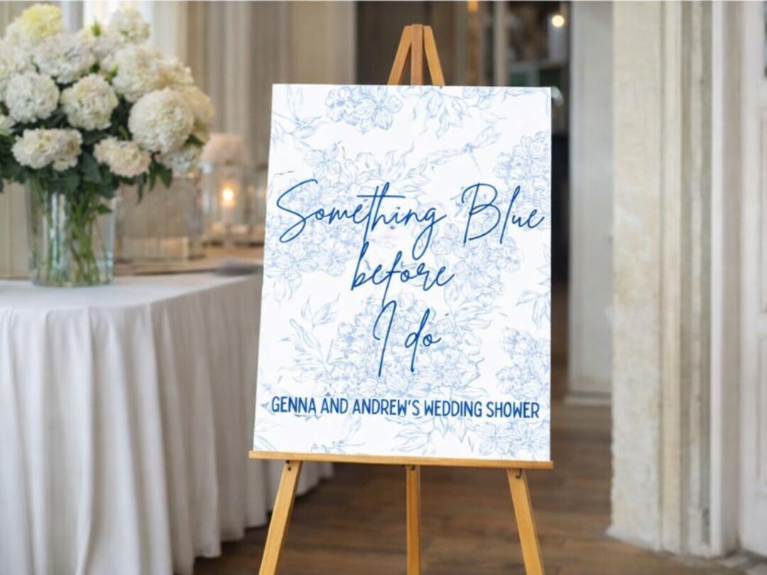 Something Blue Sign, Poster, Wedding Shower, Customizable - Etsy