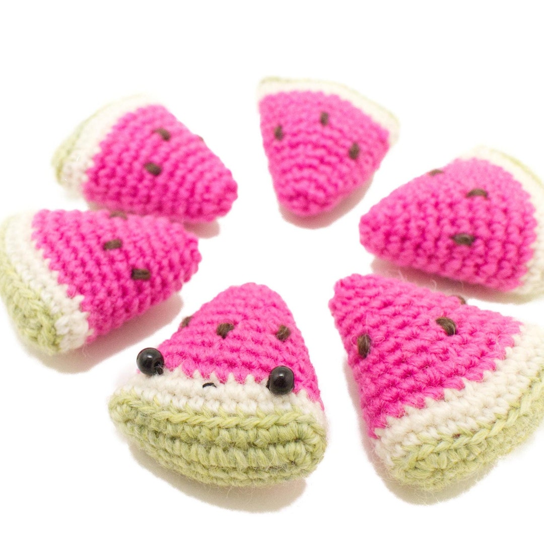 Crochet Watermelon Slice Pattern - Mini Amigurumi Pattern Pdf - Etsy