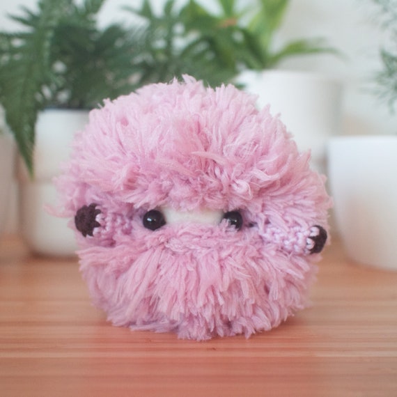 Fluffy Purple Monster Plush Pastel Purple Handmade Stuffed - Etsy