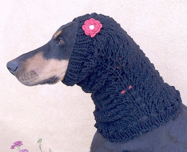 Lace Dog Snood PATTERN for Size Medium to Large Dog - Knitting Pattern ...