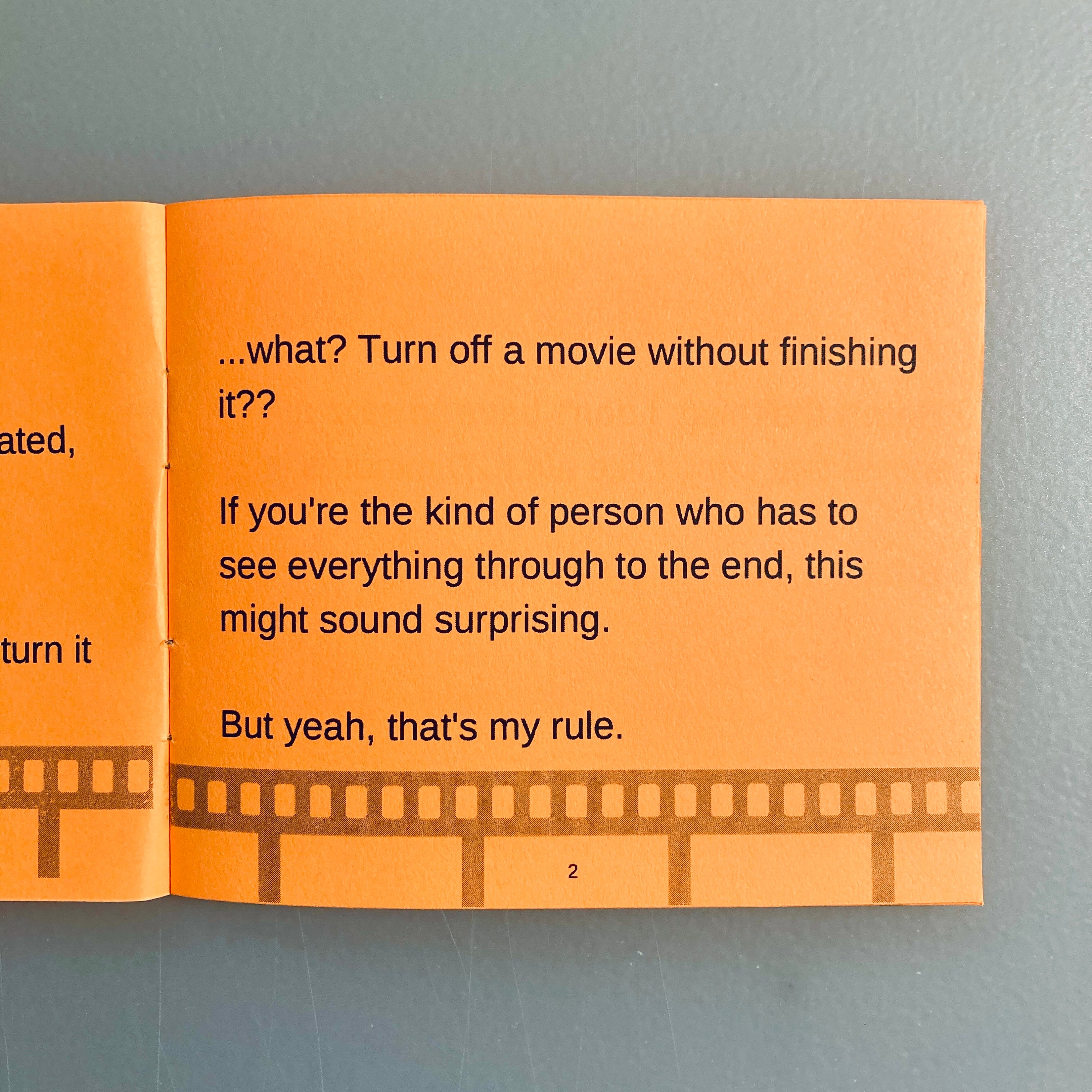 My 20-minute Rule for Movies Zine - Etsy