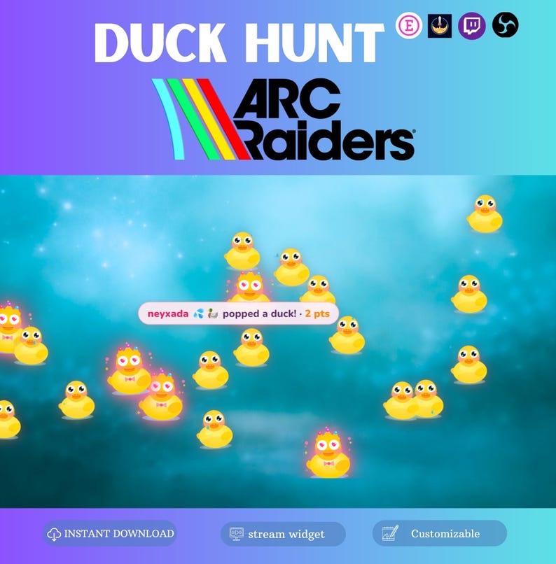 ARC Raiders Duck Hunt Interactive Mini-game Widget for Streamelements ...